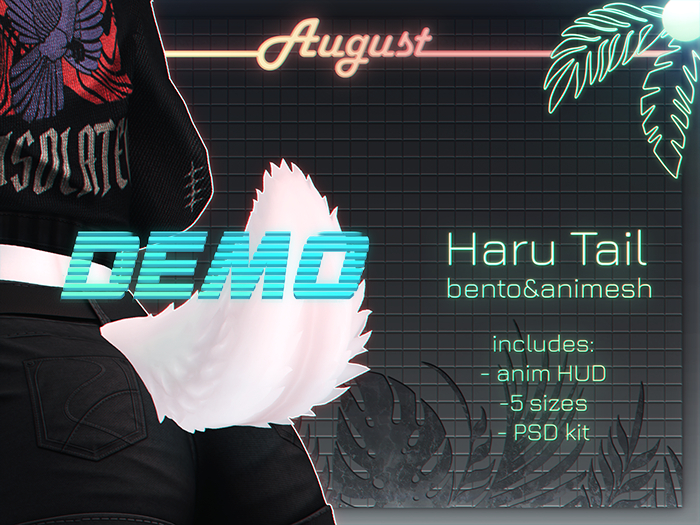 Second Life Marketplace - [• AUGUST •] - Haru Tail DEMO